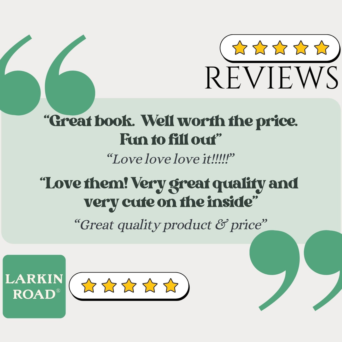 Just A Few Things I Love About You (Okay, A Lot) – LARKINROAD